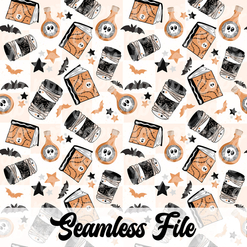 Undead Coffee Shop : Seamless : PNG – MYMARK Digitals