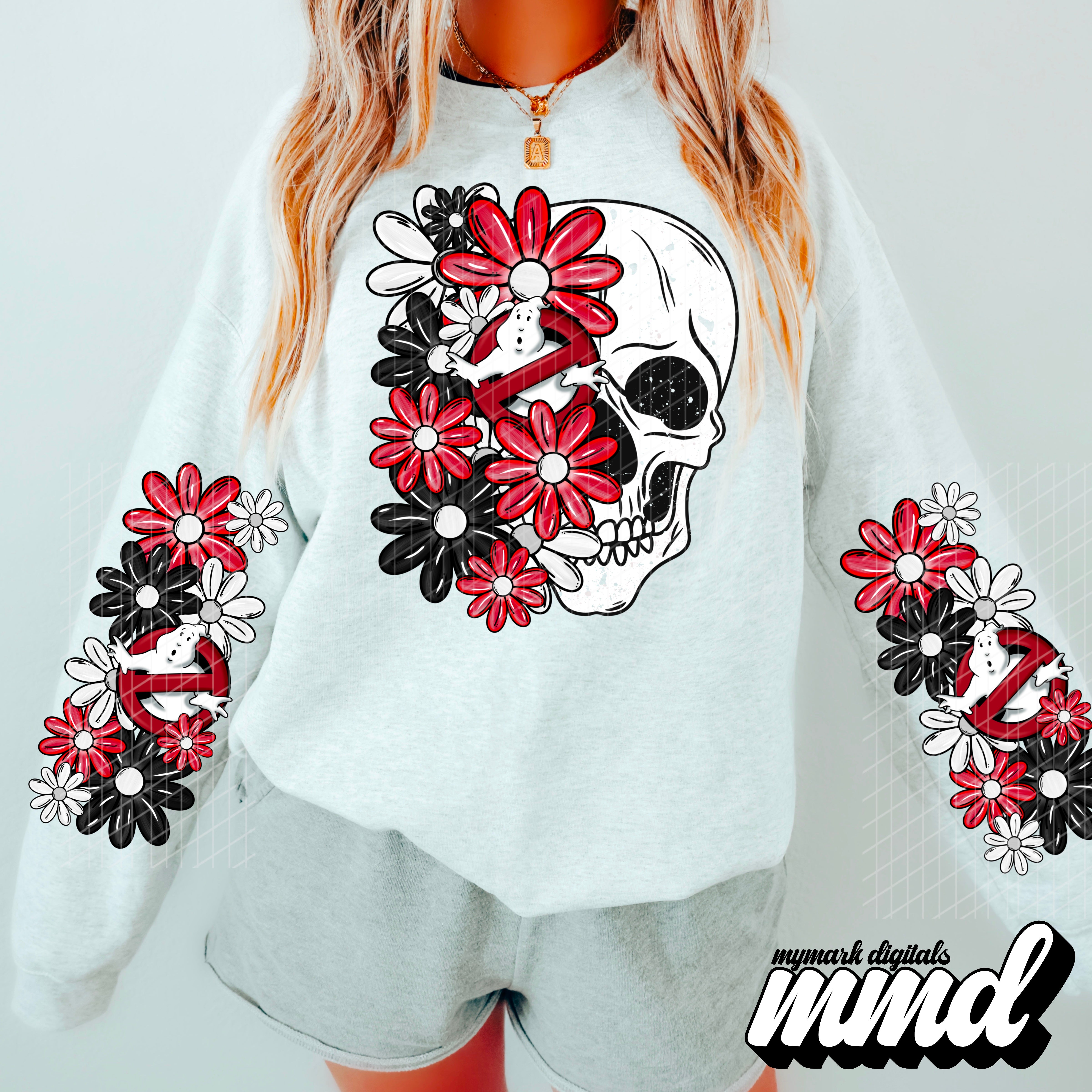 Busters Floral Skull : Set : PNG – MYMARK Digitals