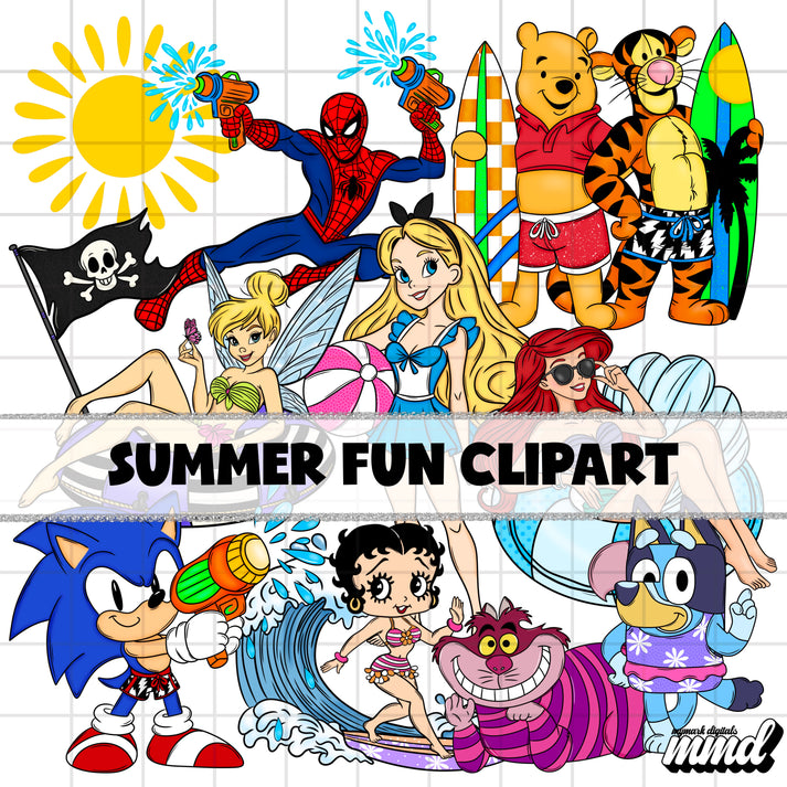 SUMMER FUN CLIPART | April Clipart 25 – MYMARK Digitals